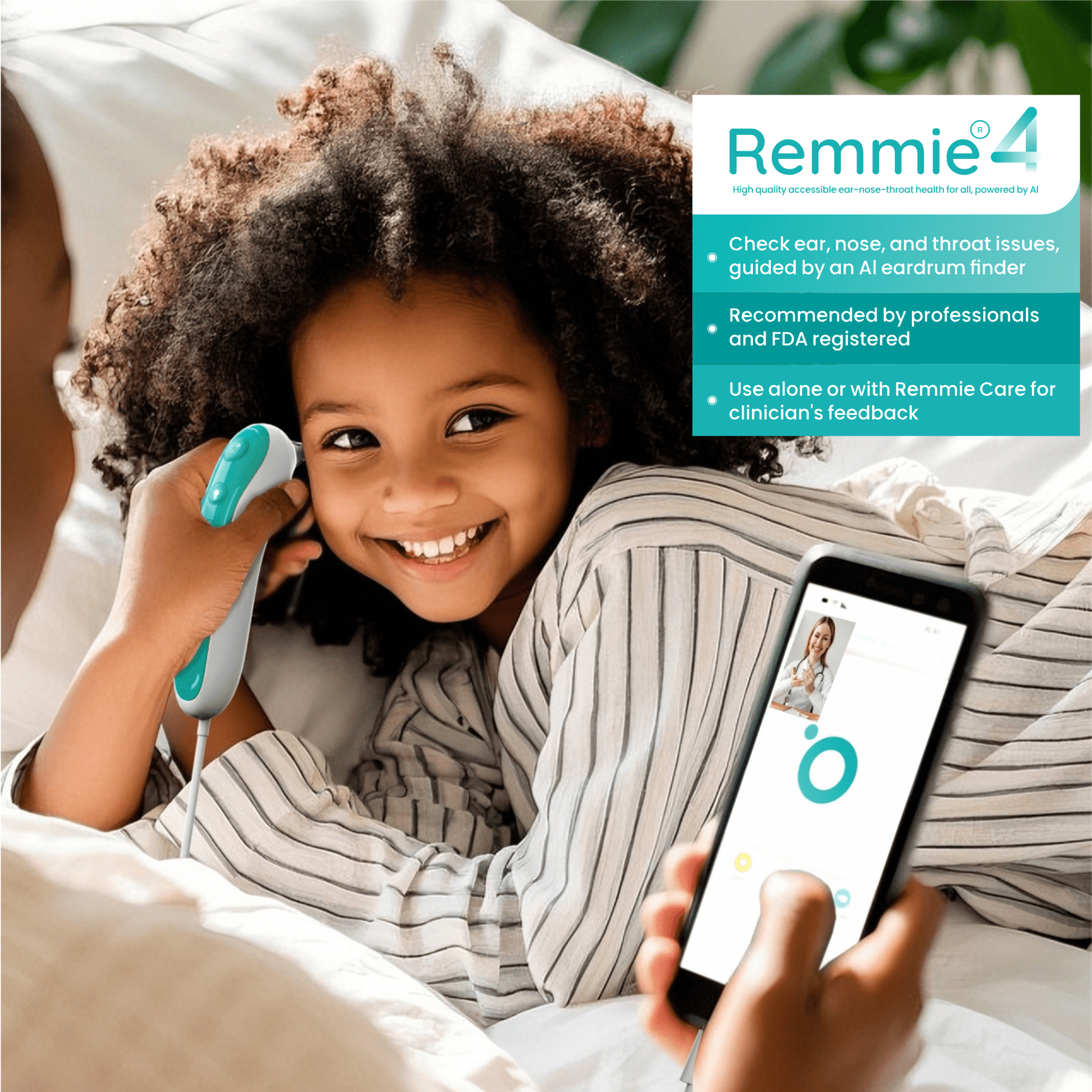 Remmie 4 AI-Powered Otoscope | Remmie Health