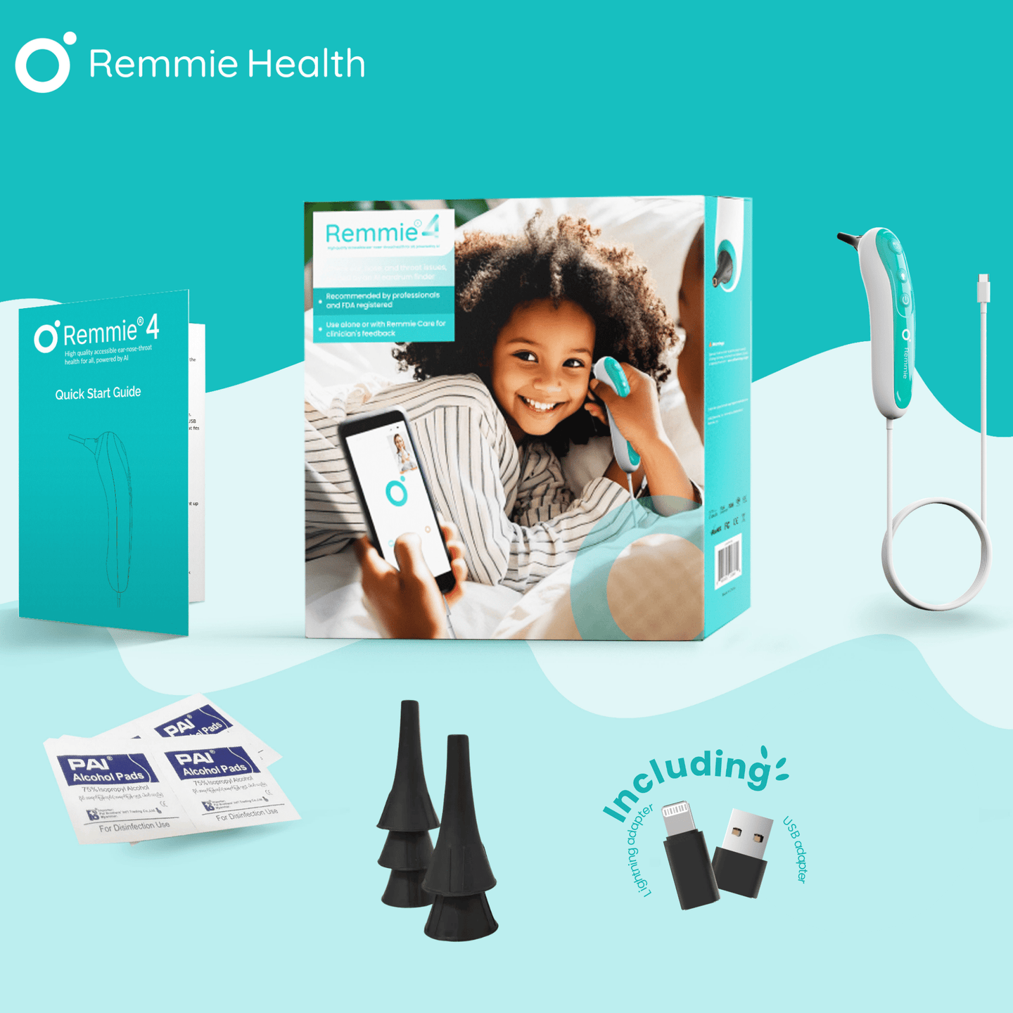 Remmie 4 AI-Powered Otoscope | Remmie Health